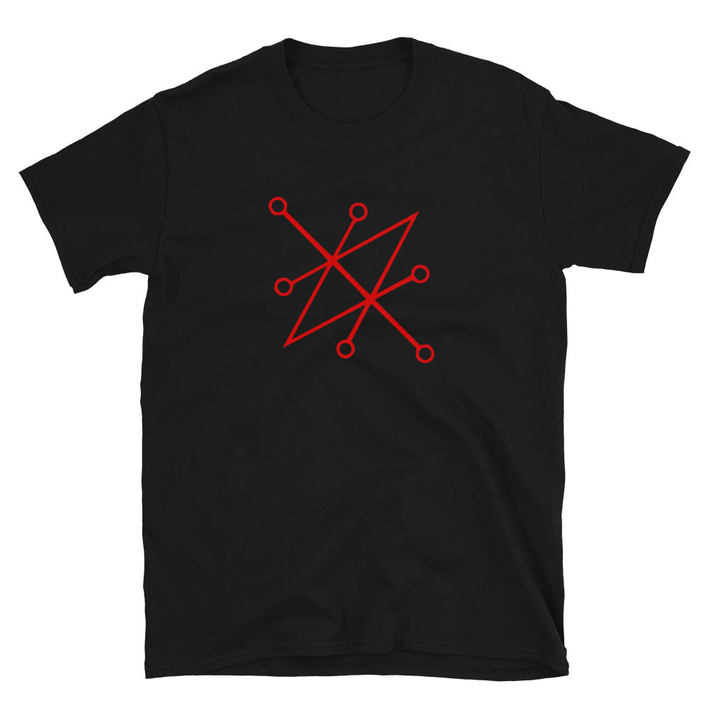 Azazel Saturn in Red Unisex T-Shirt – BlackTreeBlueRaven
